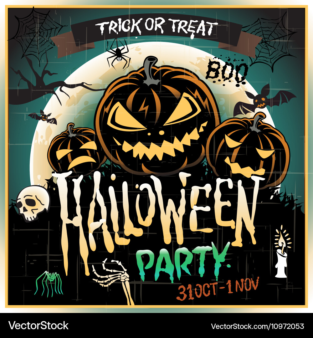Happy halloween poster Royalty Free Vector Image