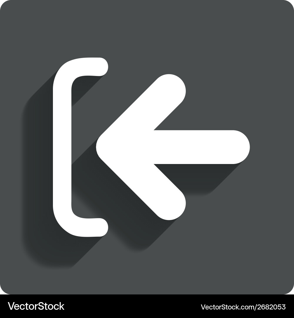 Login sign icon in symbol arrow Royalty Free Vector Image