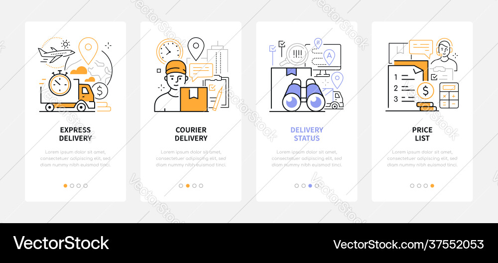 Logistics and delivery - modern line design style Vector Image