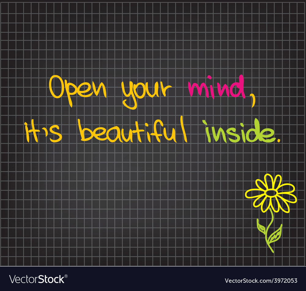 Open your mind Royalty Free Vector Image - VectorStock