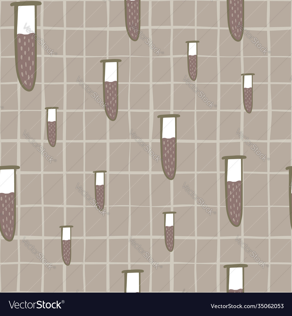 Random seamless pattern with flask shapes Vector Image
