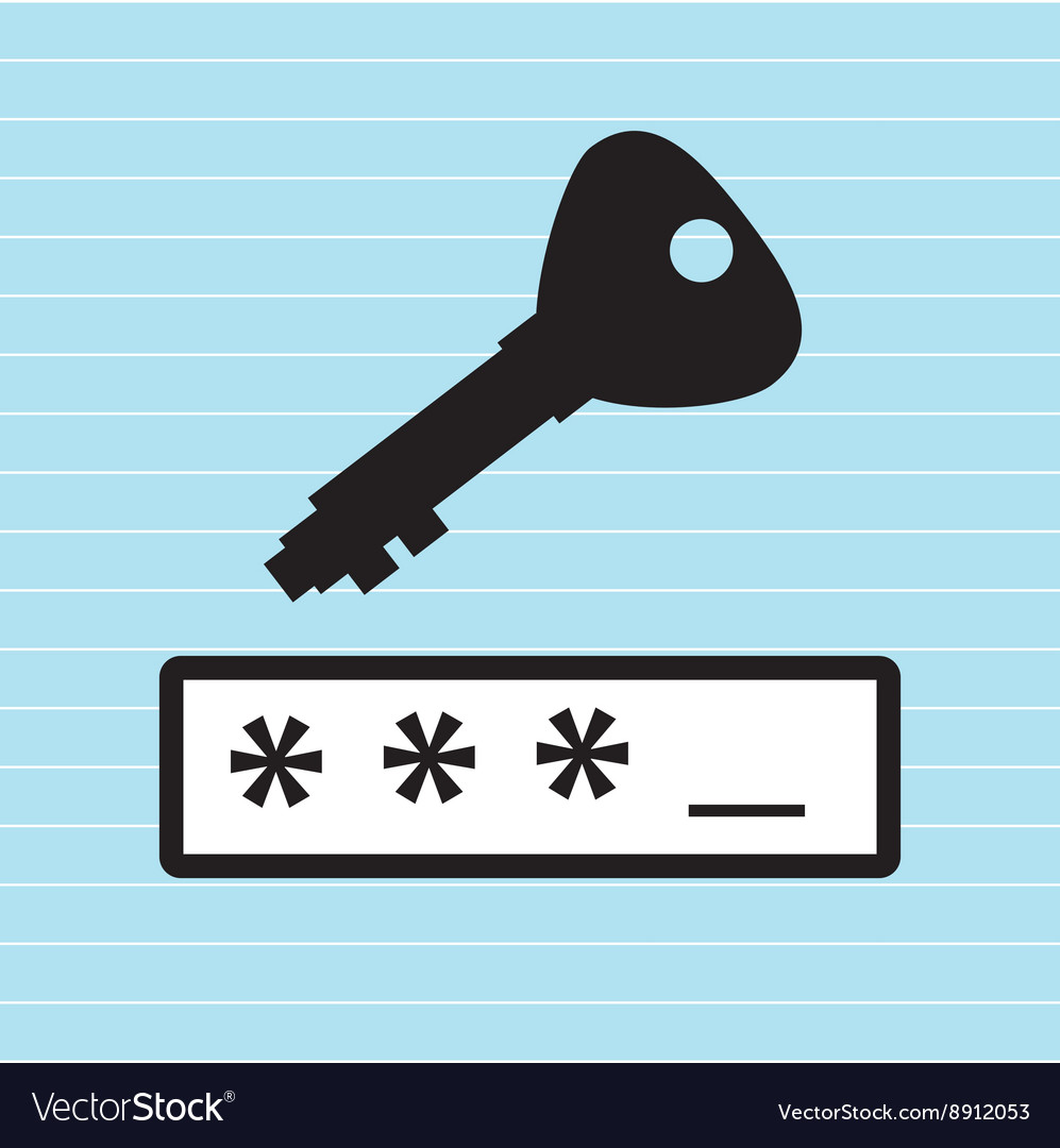 Security password design Royalty Free Vector Image