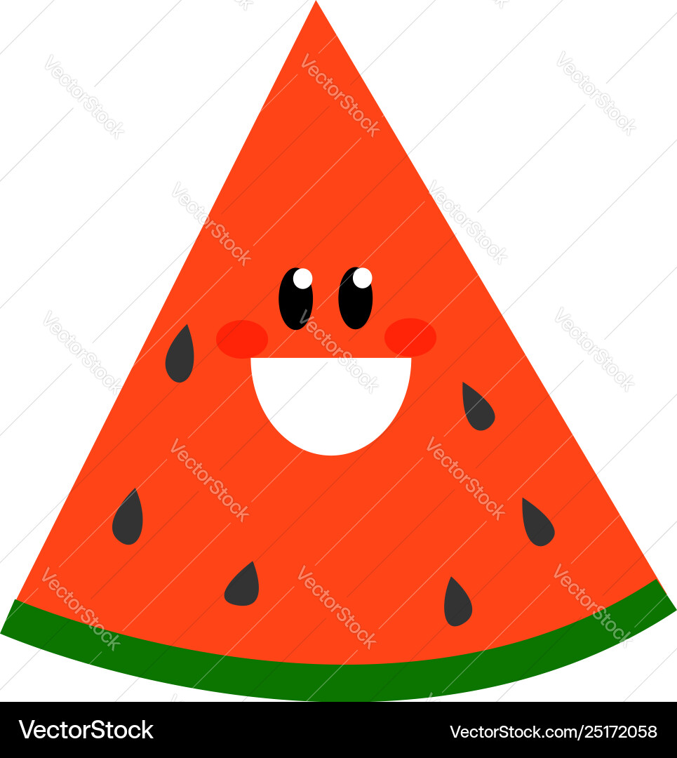 A smiling watermelon or color Royalty Free Vector Image