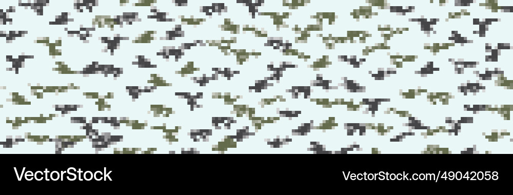 Acupat seamless pixel winter white army camo Vector Image