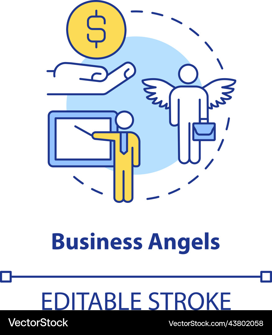 Business angels concept icon Royalty Free Vector Image
