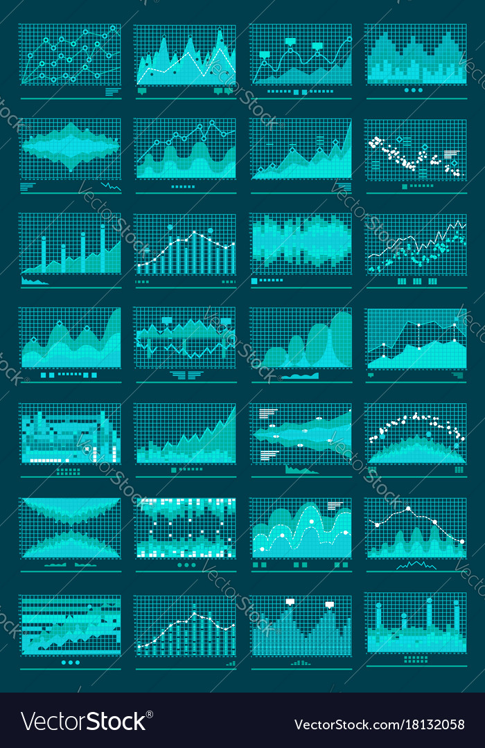 Chart graphs mobile background Royalty Free Vector Image