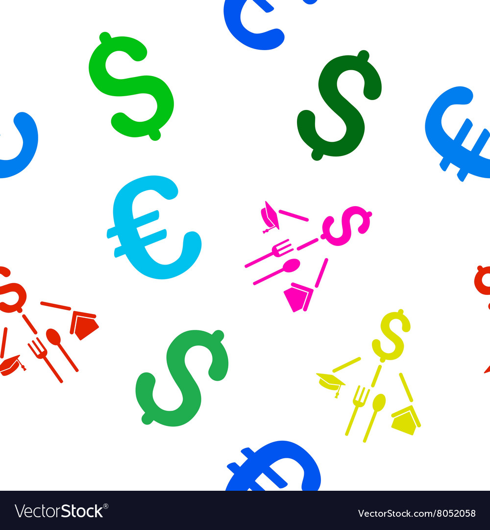 Consumption pattern seamless flat Royalty Free Vector Image