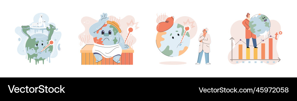 Global warming high temperature and hot weather Vector Image