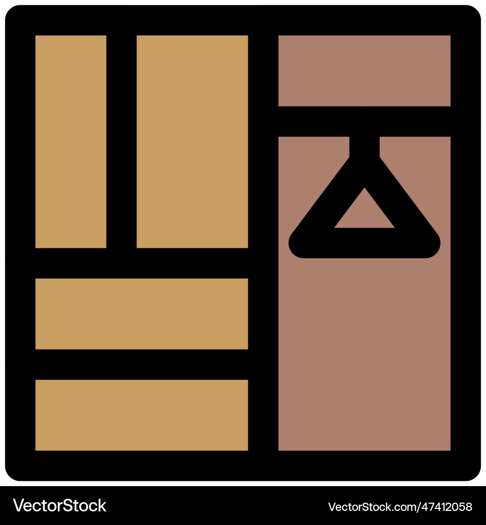 Modern walk-in closet for personal space Vector Image