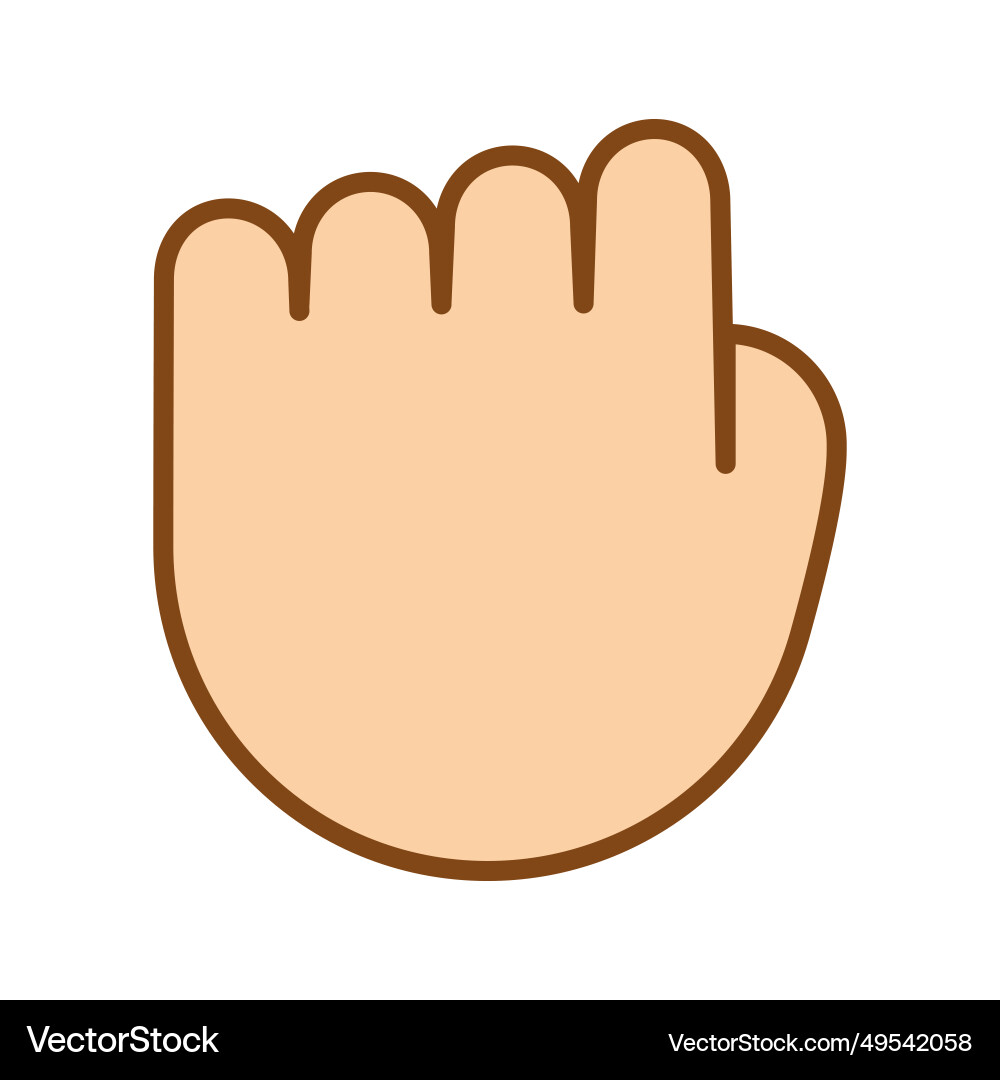 Punch clenched fist icon squeezed Royalty Free Vector Image