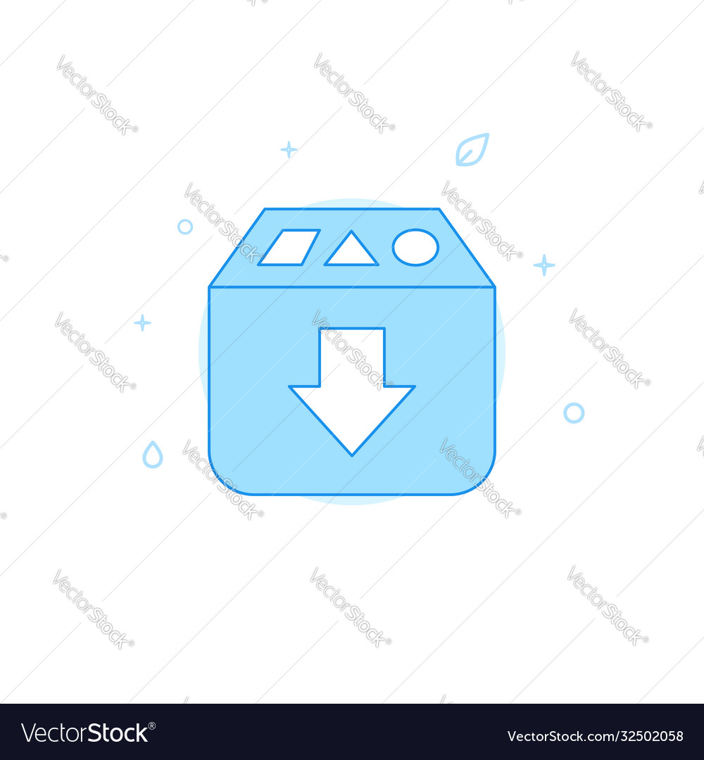 Separate garbage waste collection flat icon Vector Image