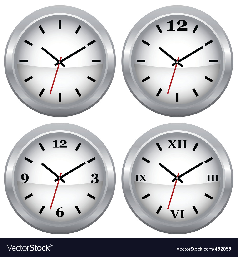 Wall clock Royalty Free Vector Image - VectorStock