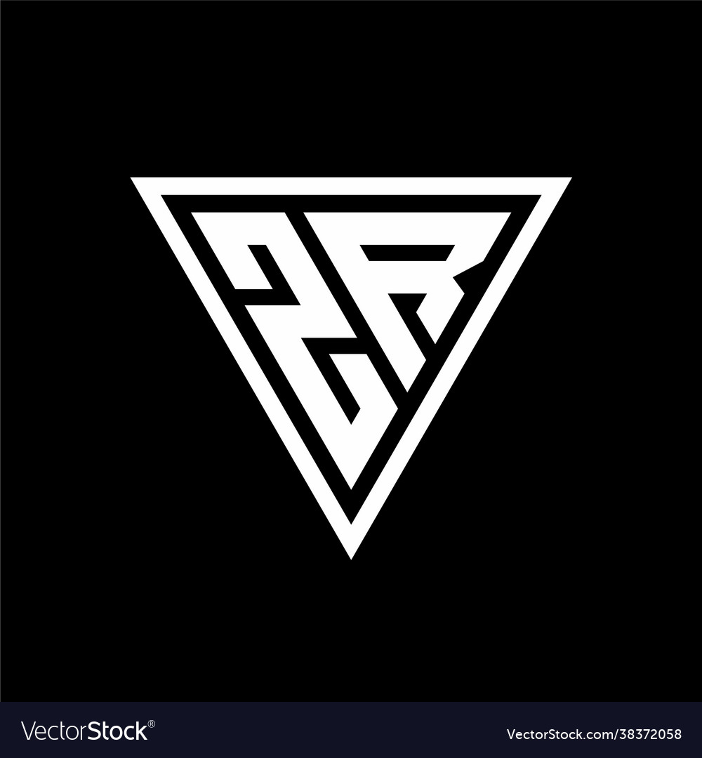 Zr logo monogram with triangle shape designs Vector Image Zr logo monogram with triangle shape designs Vector Image