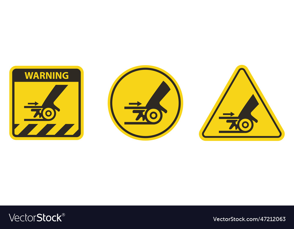 Beware moving machinery symbol sign isolate Vector Image Beware moving machinery symbol sign isolate Vector Image
