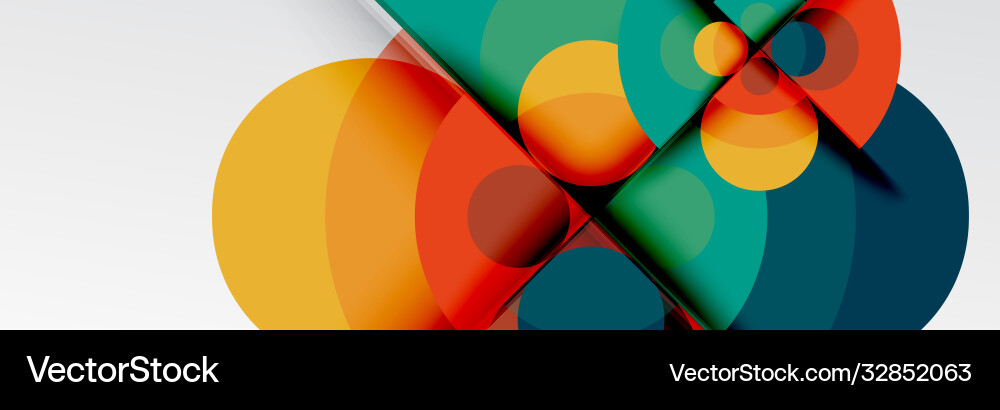 Bright color circles abstract round shapes Vector Image