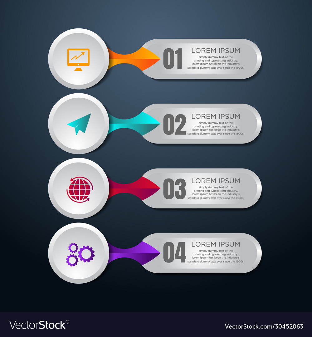 Business data visualization process chart Vector Image