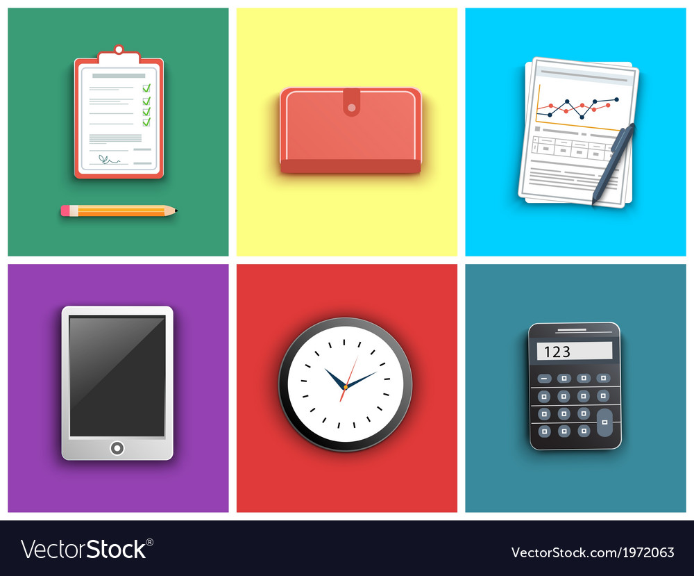 Business work elements Royalty Free Vector Image