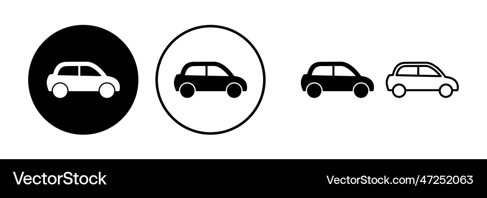 Car icon sign sedan Royalty Free Vector Image - VectorStock
