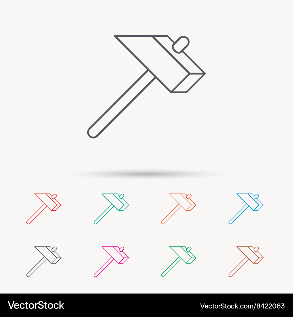 Hammer icon repair or fix sign Royalty Free Vector Image