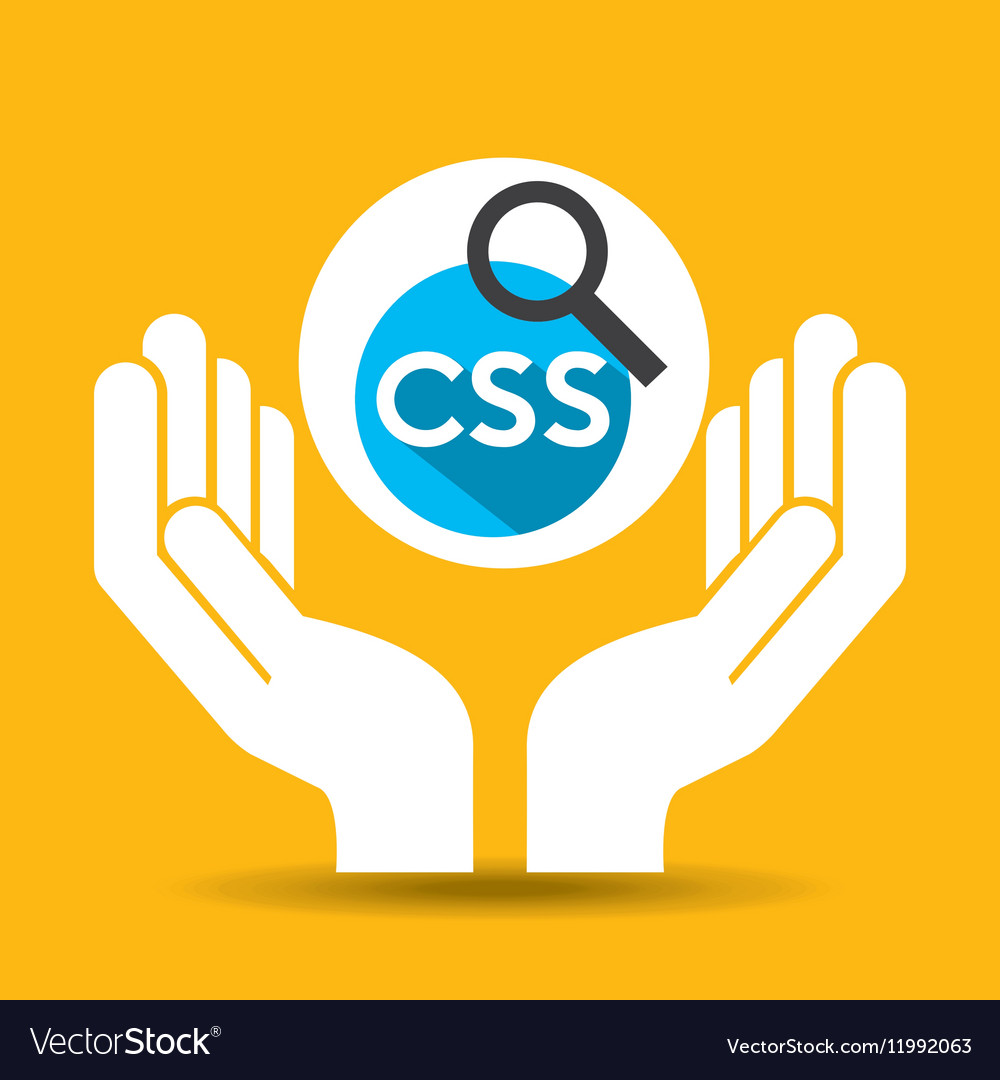 Hand optimization technology css language web Vector Image