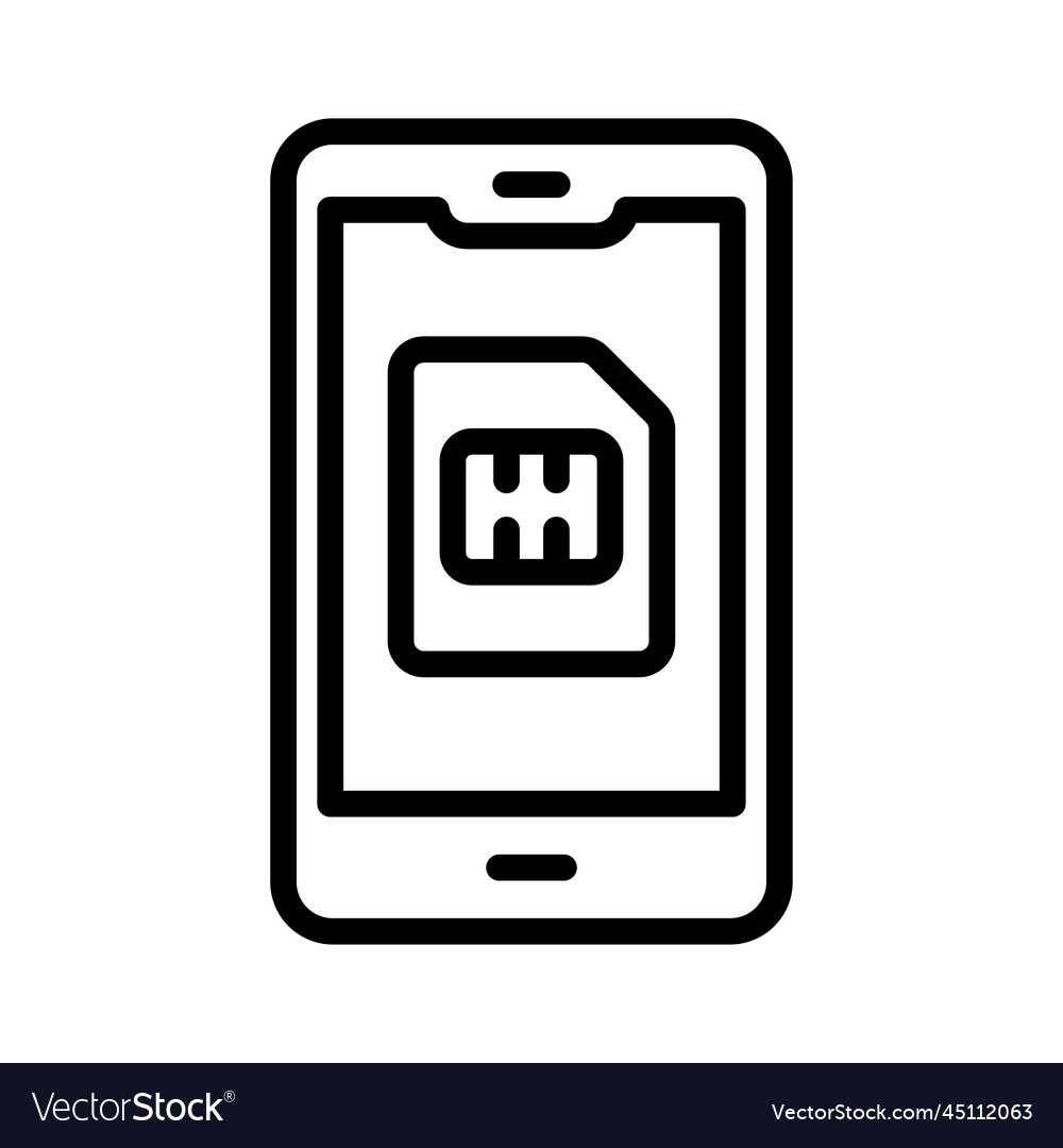 Mobile sim icon Royalty Free Vector Image - VectorStock