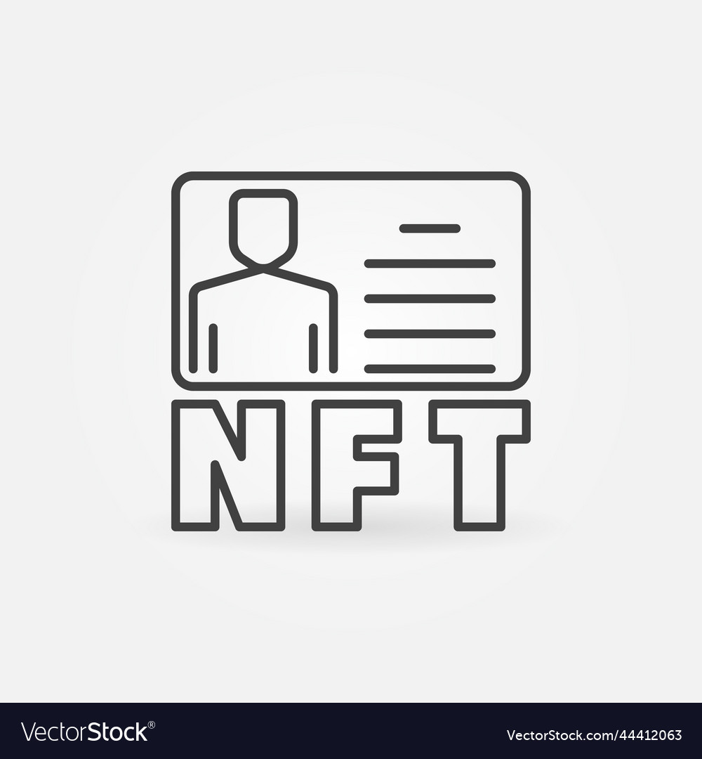 Non-fungible token nft identity concept Royalty Free Vector
