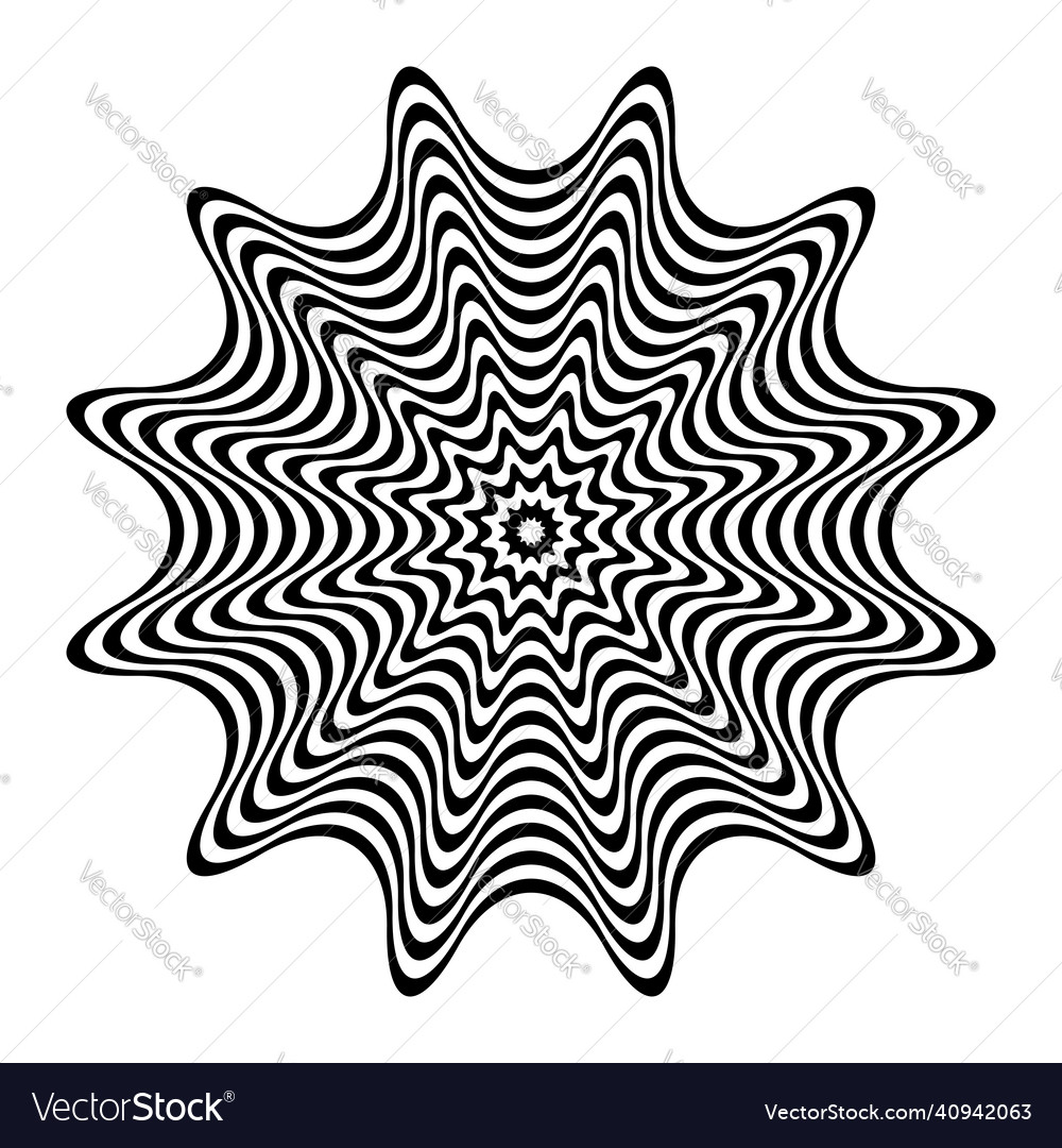 Op art pattern Royalty Free Vector Image - VectorStock