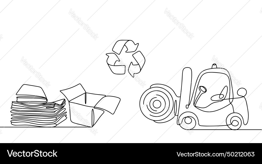Recycling waste paper ecology Royalty Free Vector Image