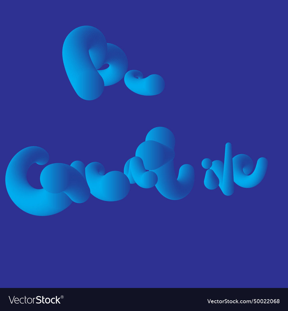 3d bubble text Royalty Free Vector Image - VectorStock