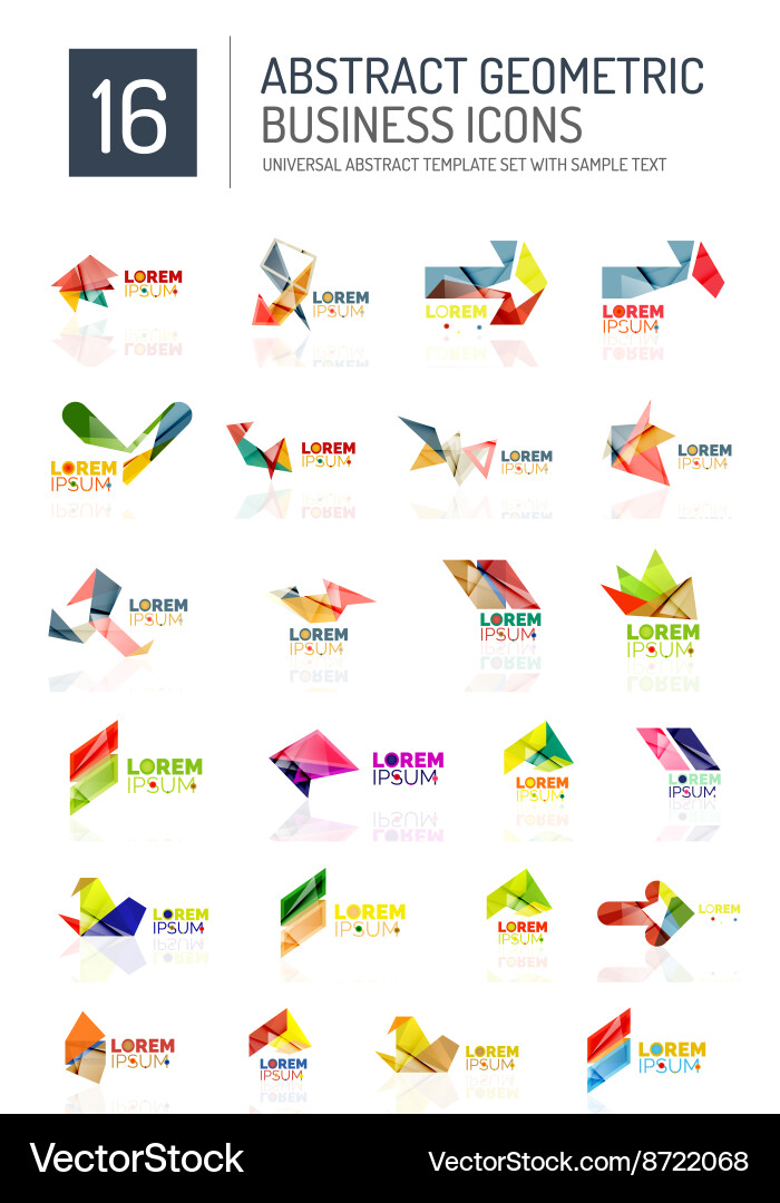 Abstract business icons Royalty Free Vector Image