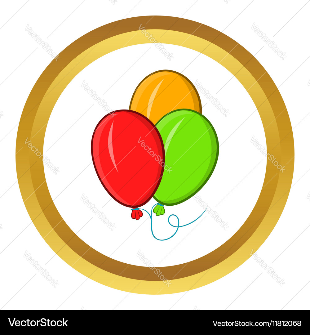 Balloons icon cartoon style Royalty Free Vector Image