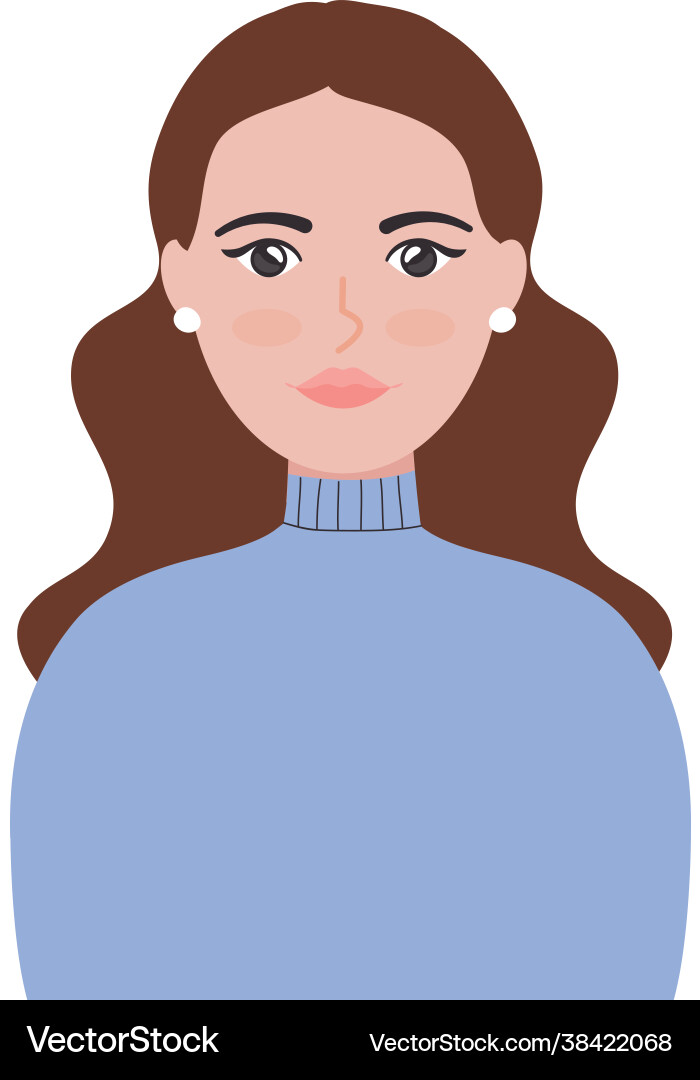 Cartoon serious woman Royalty Free Vector Image