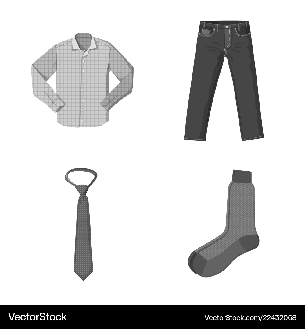 Design man and clothing logo set man Royalty Free Vector