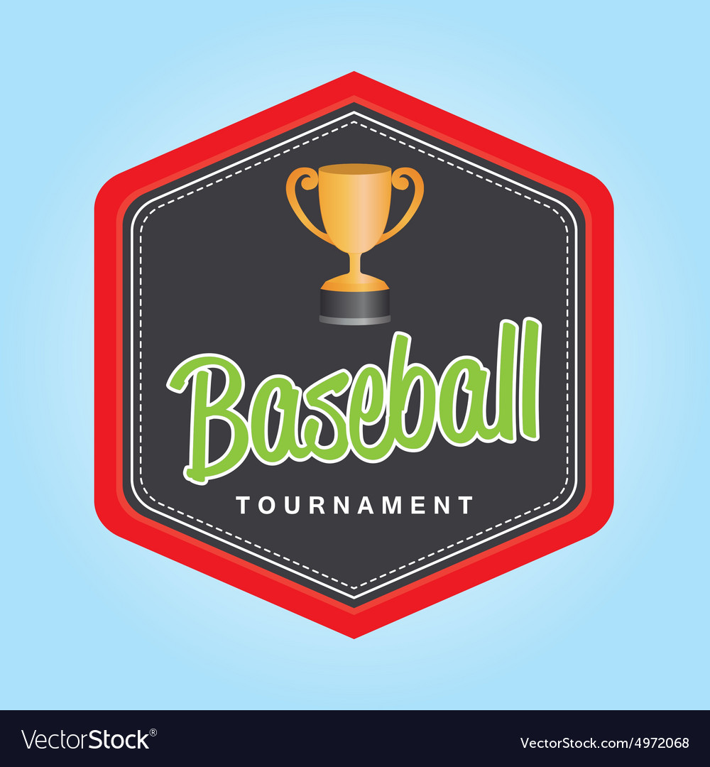 Isolated label with baseball elements Royalty Free Vector