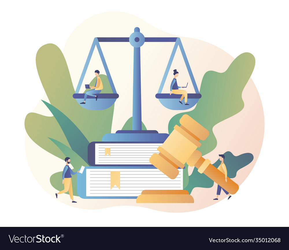 Law and justice concept scales judge Royalty Free Vector