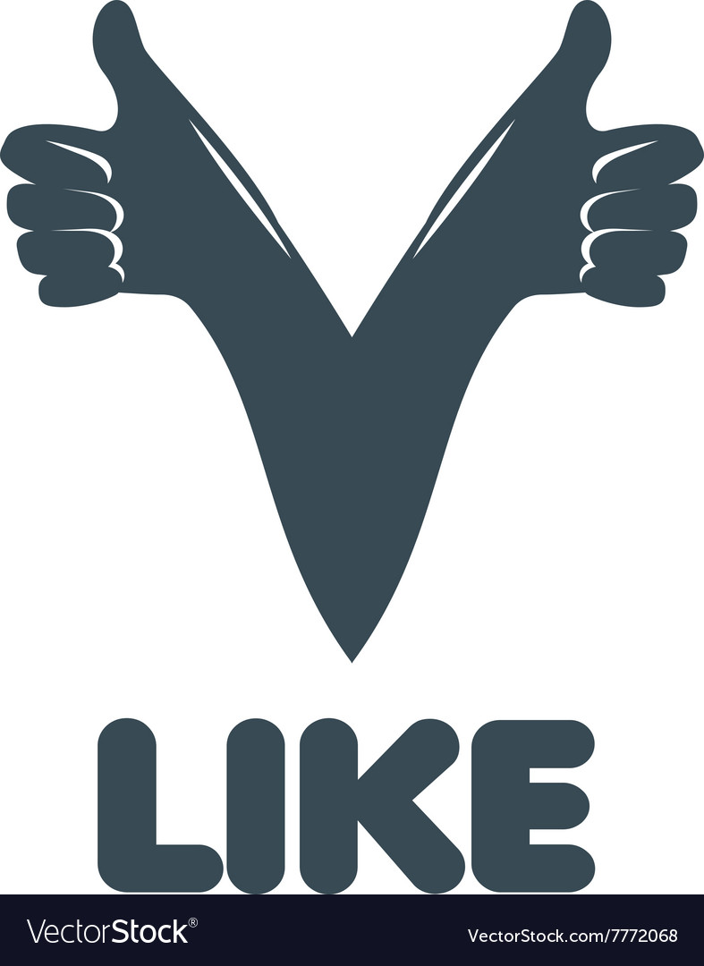 Logo like Royalty Free Vector Image - VectorStock