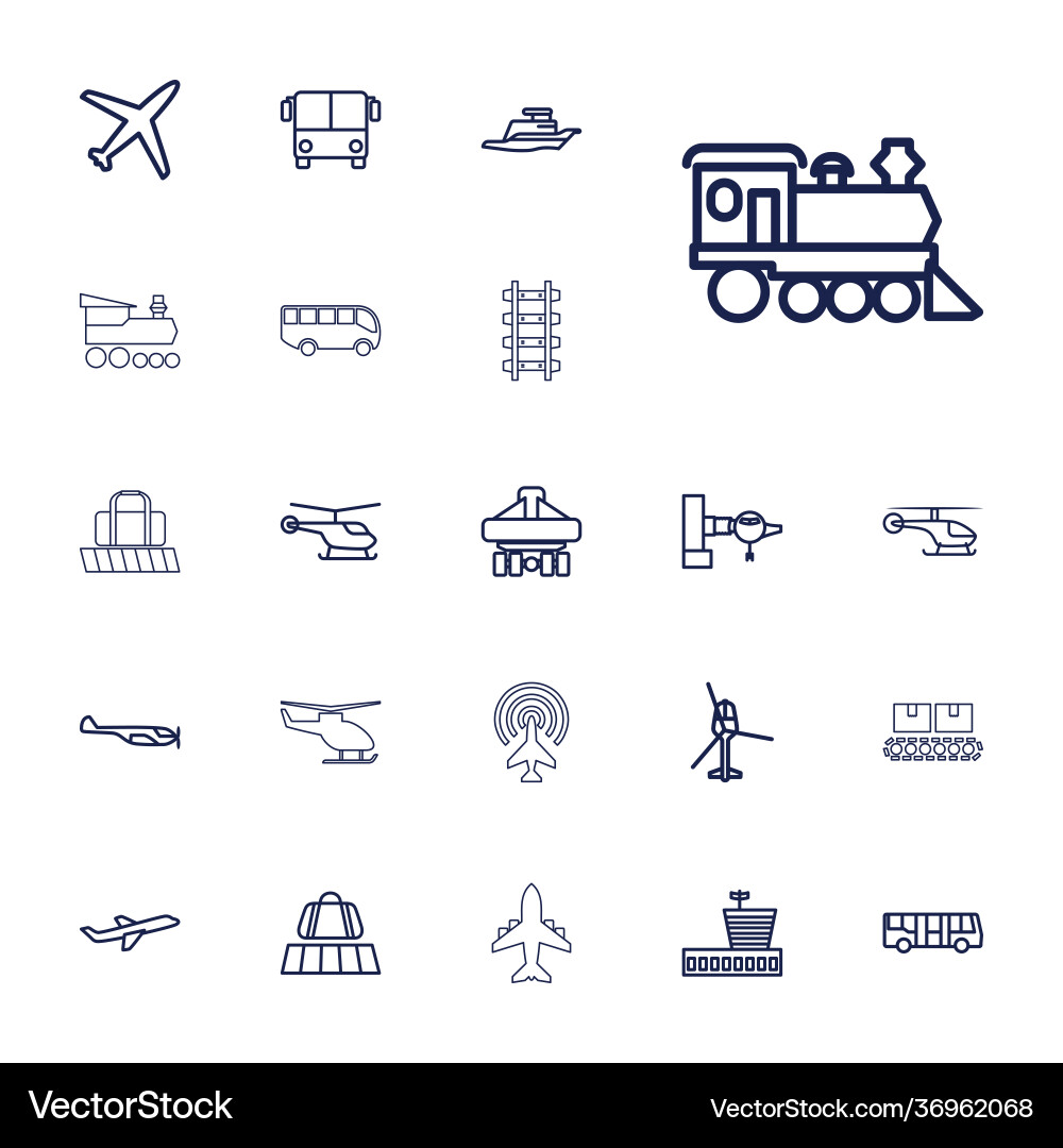 Passenger icons Royalty Free Vector Image - VectorStock