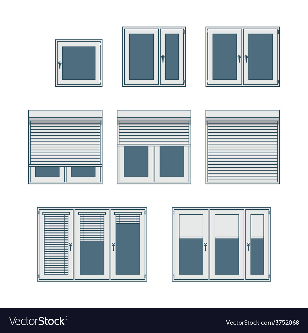 Plastic window Royalty Free Vector Image - VectorStock