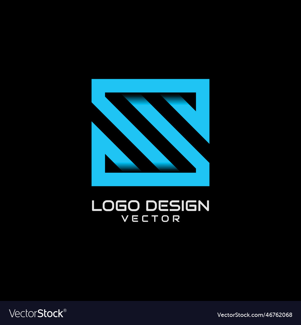 S symbol typography logo design Royalty Free Vector Image