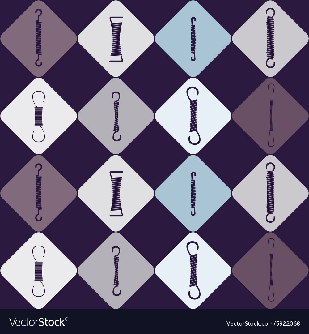 Seamless background with springs Royalty Free Vector Image