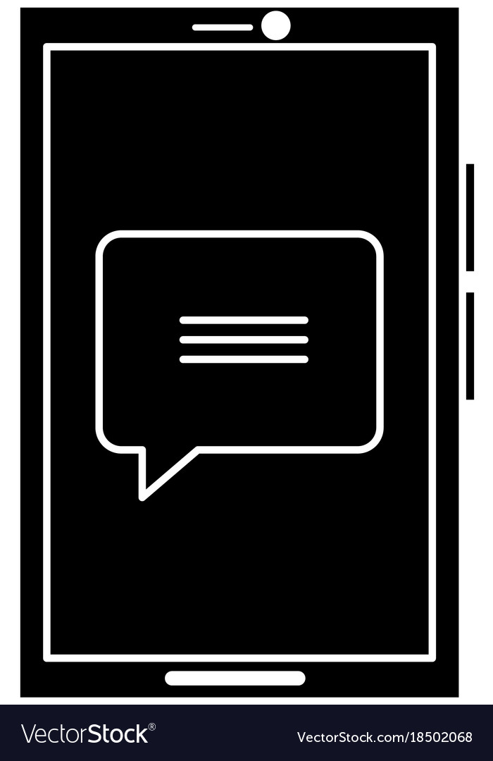Smartphone device with speech bubbles Royalty Free Vector