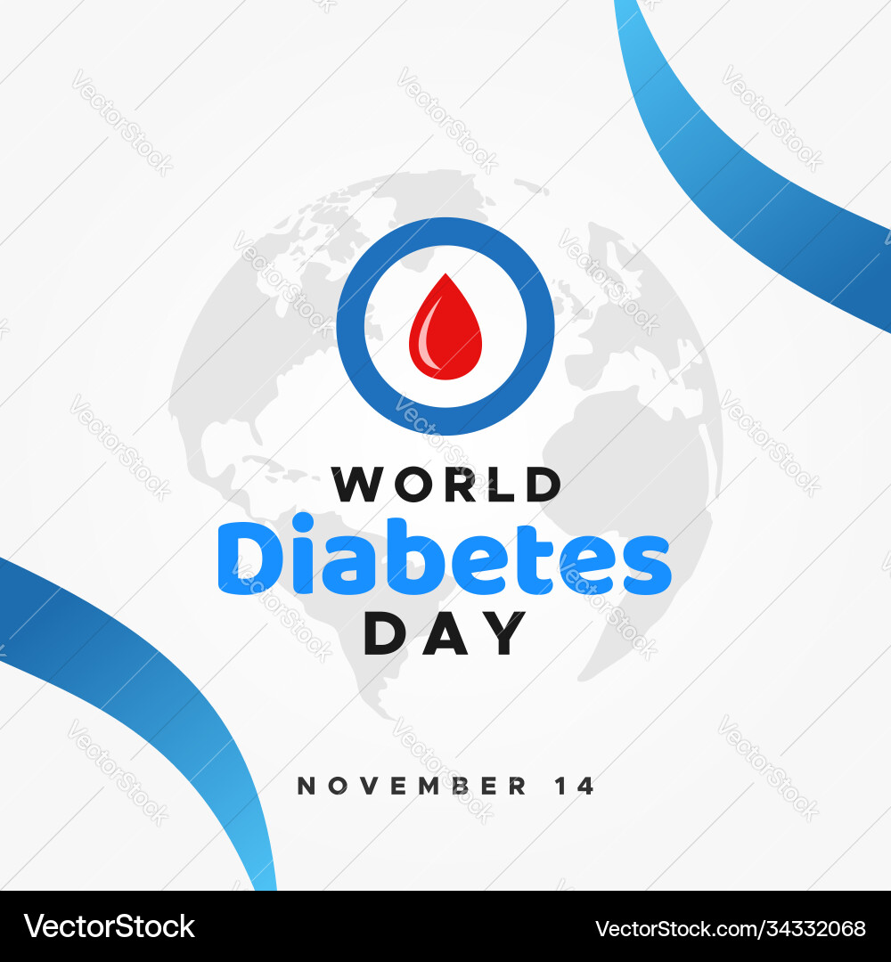 World diabetes day design for banner Royalty Free Vector