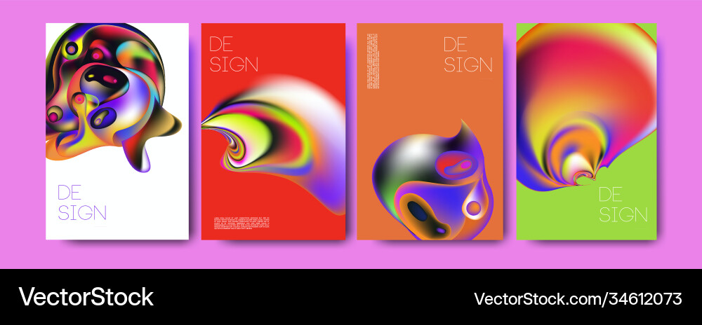 Abstract colorful liquid and fluid colors Vector Image