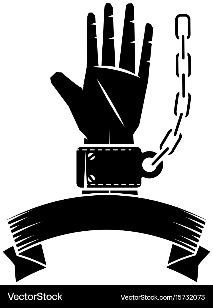 Chain of slavery Royalty Free Vector Image - VectorStock