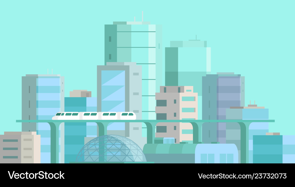 City landscape modern architecture buildings Vector Image