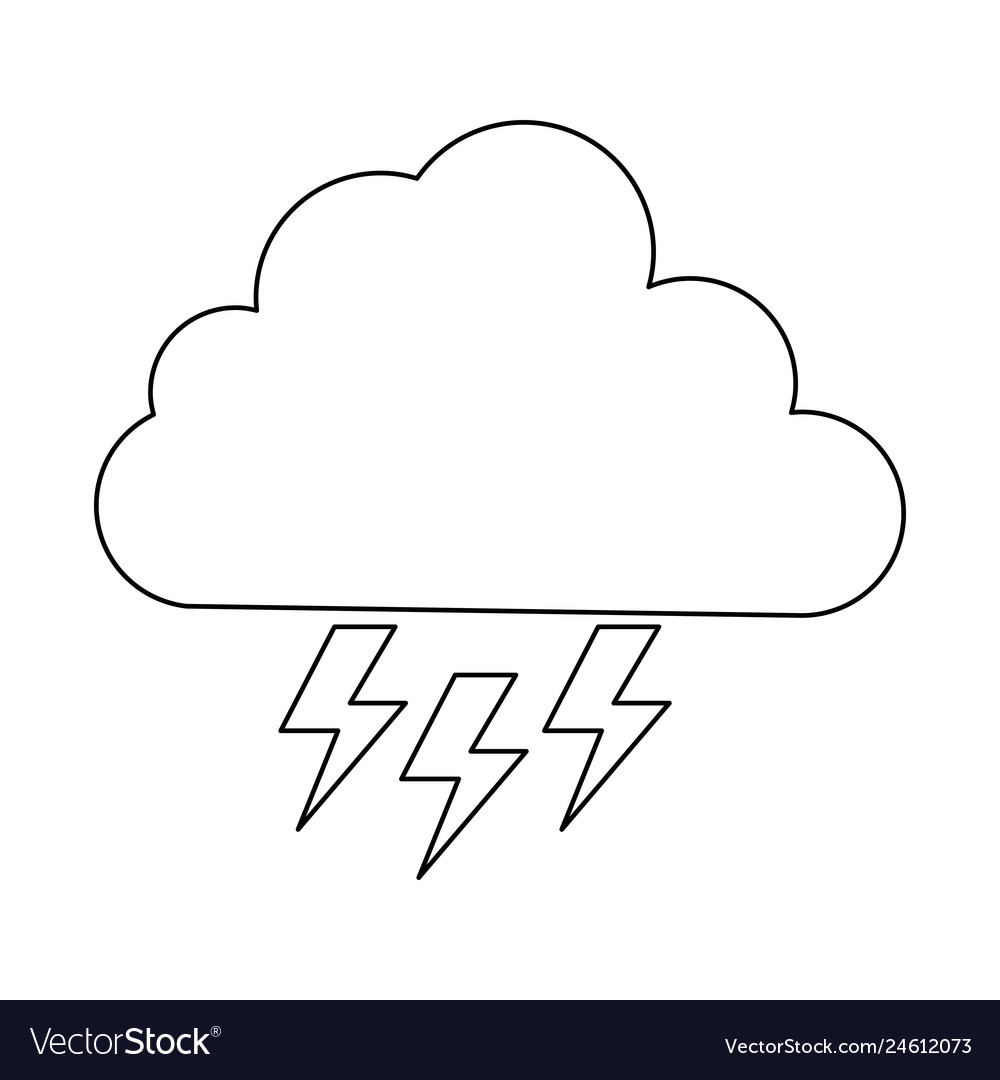 Cloud weather with rays Royalty Free Vector Image