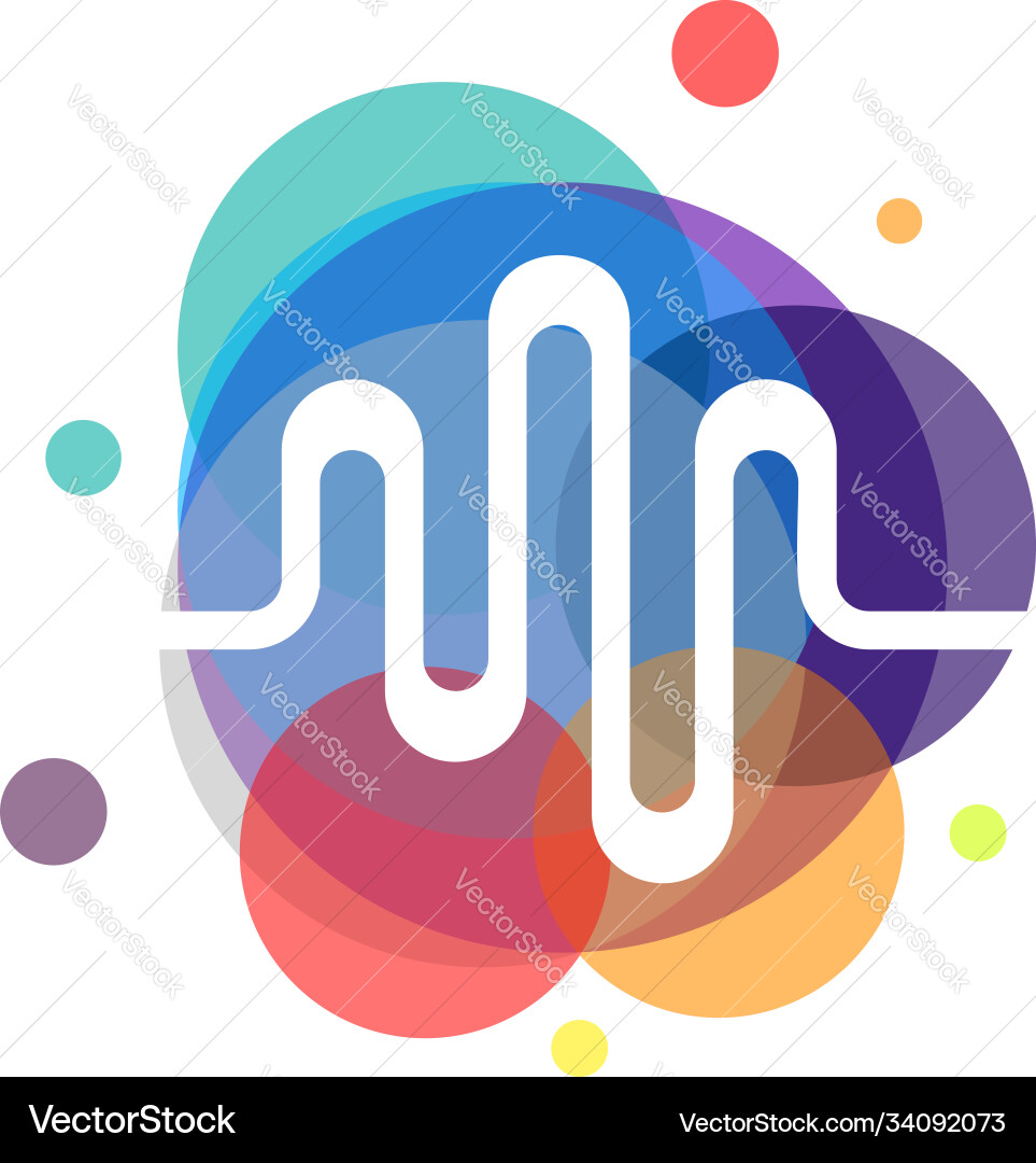 Colorful pulse logo designs concept vibe Vector Image