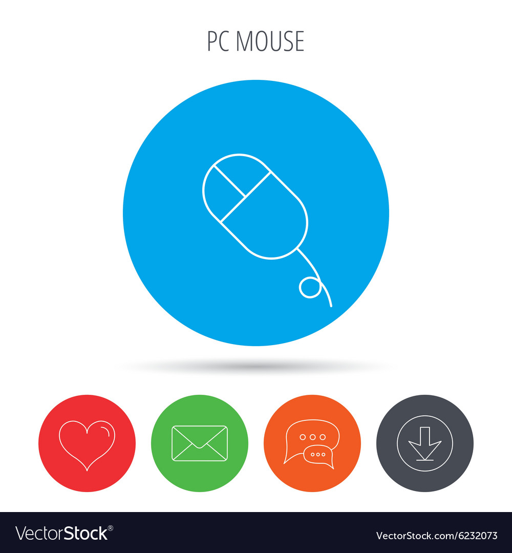 Computer mouse icon pc control device sign Vector Image