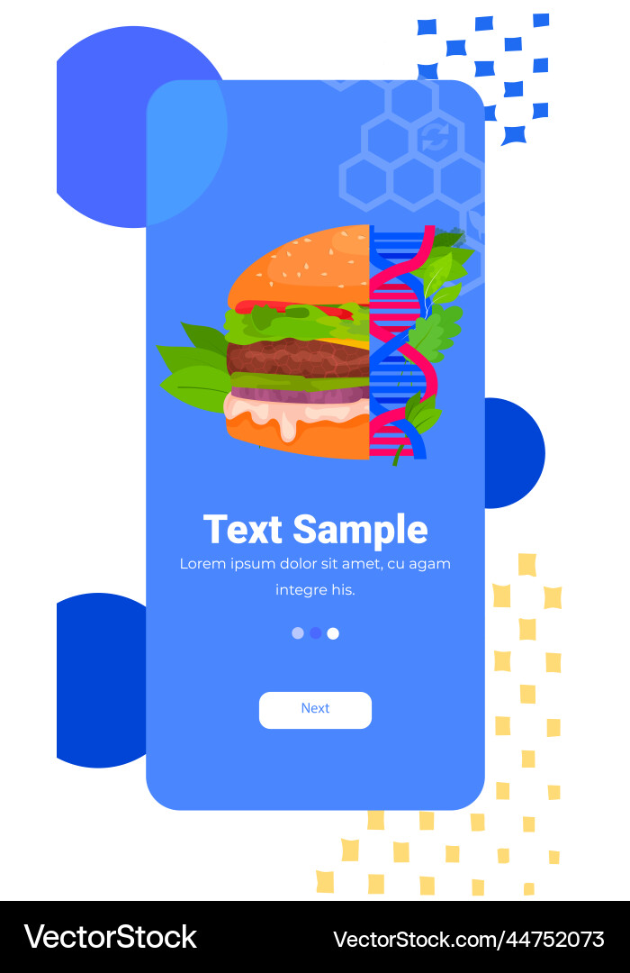 Cultured beef burger made from animal cells Vector Image