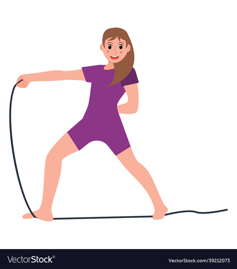 Exercise rope Royalty Free Vector Image - VectorStock